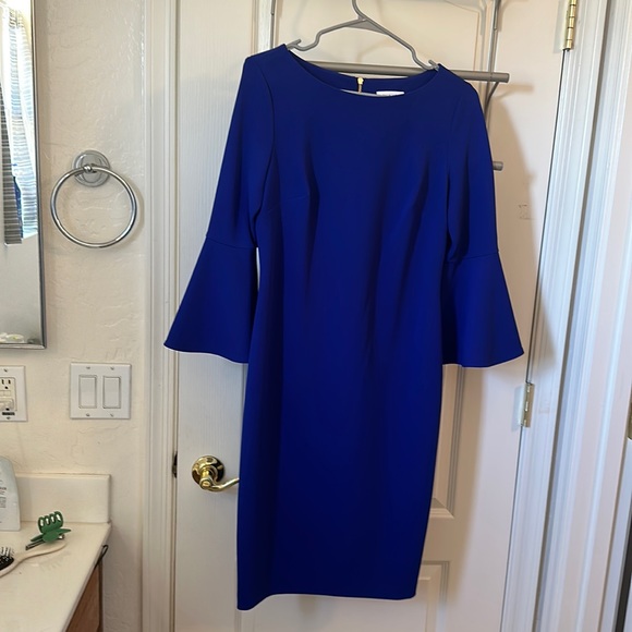 Calvin Klein | Dresses | Classic Blue Calvin Klein Work Dress | Poshmark
